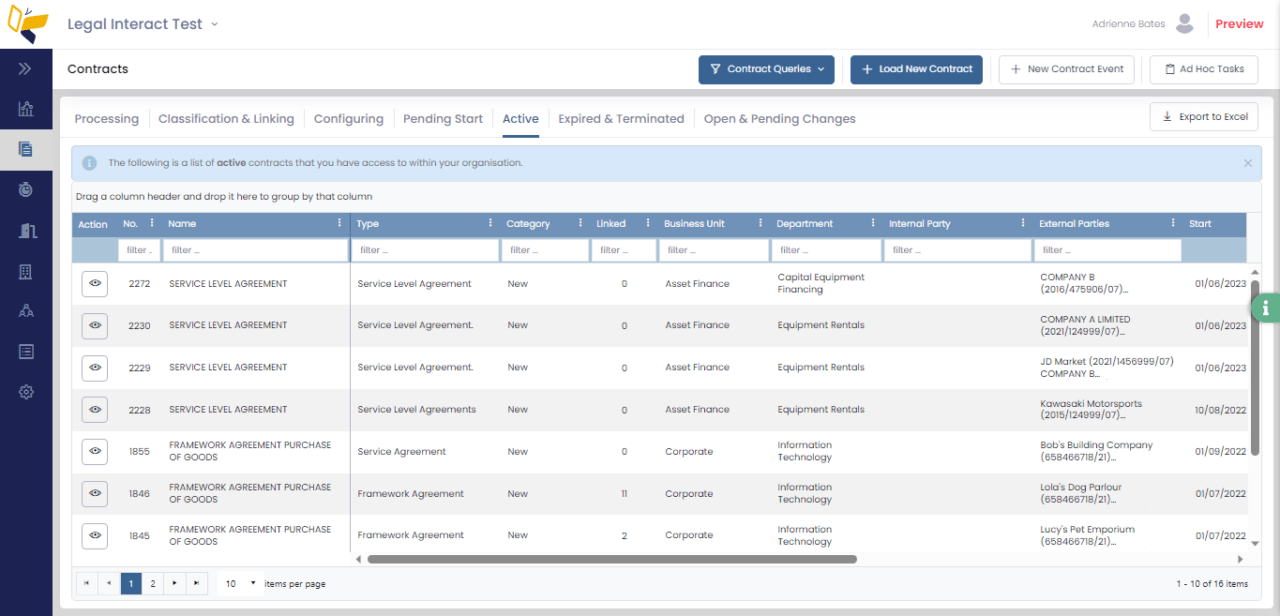 Features - post-signature contract management software